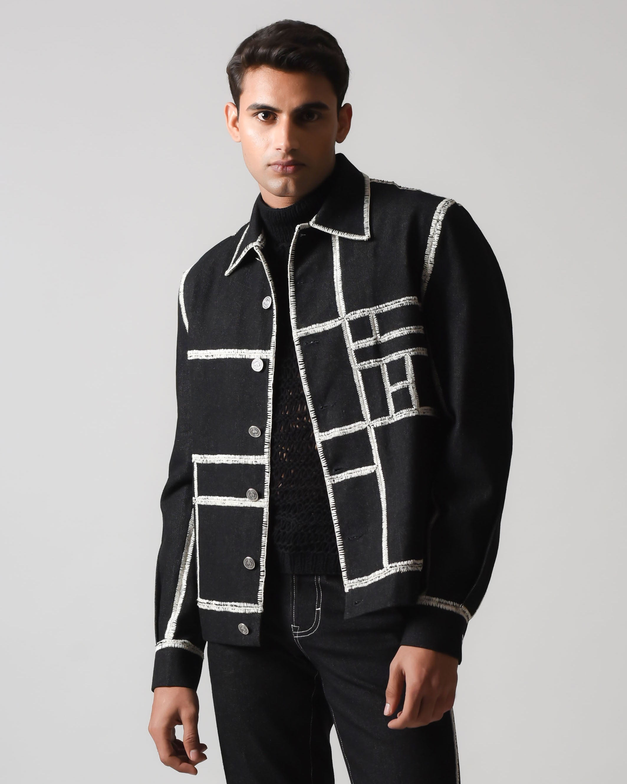 Hand-Stitched Crochet Denim Jacket – countrymade.in